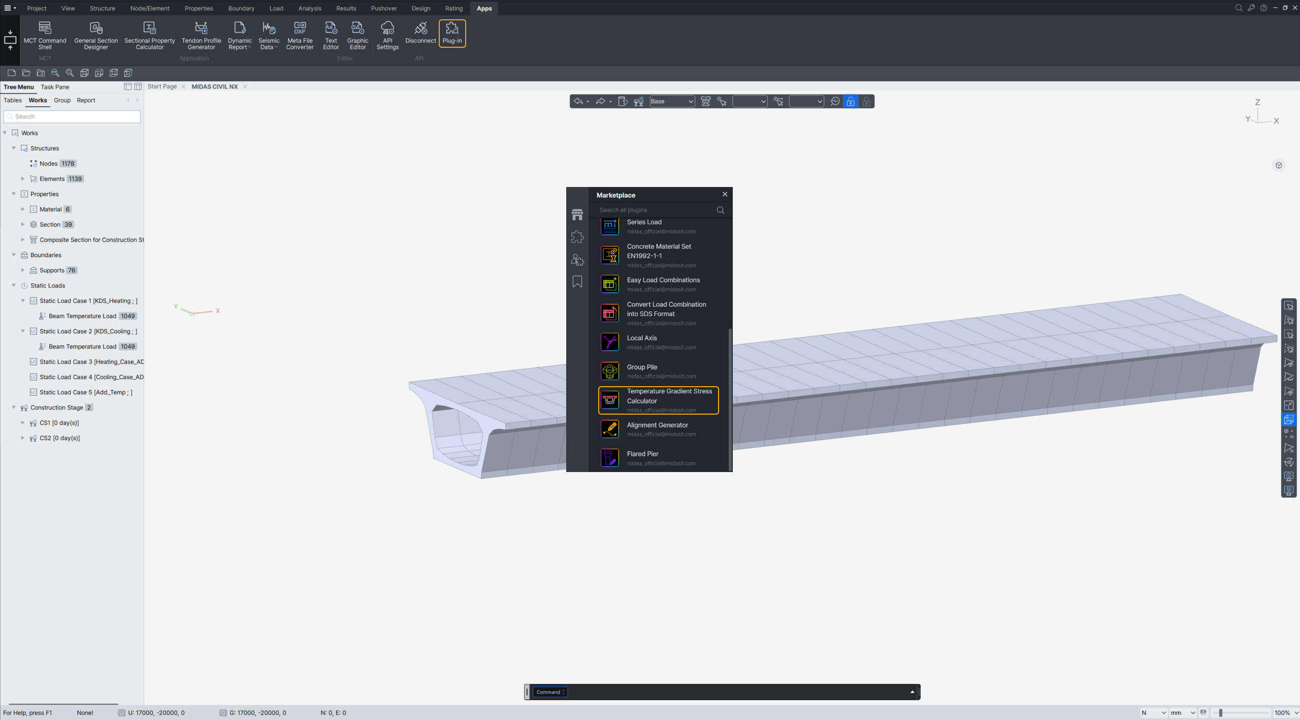 [API] Temperature Gradient Self-Equilibrating Stress Calculator